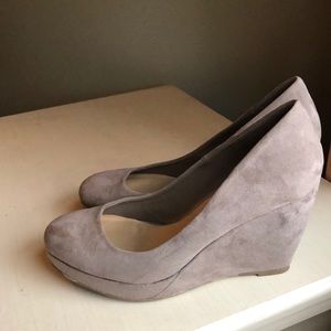 Shoes | Black Leather 12 Inch Wedge Heel | Poshmark